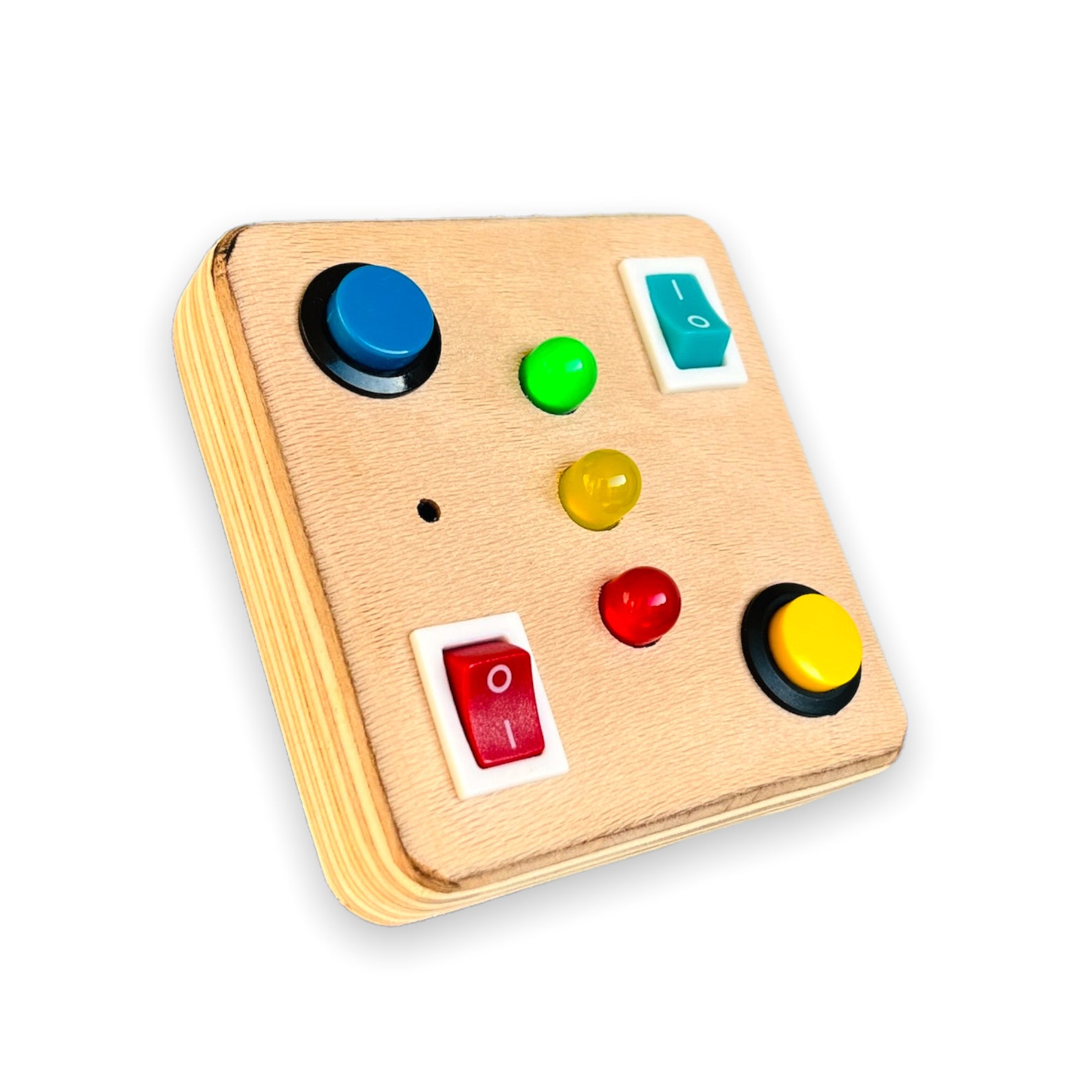 Small Handmade Travel Busy Board for Toddler Fidget Board LED Light Toy ...