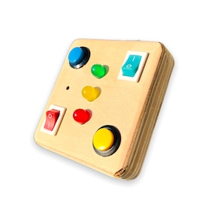 Small Handmade Travel Busy Board for Toddler Fidget Board - Etsy