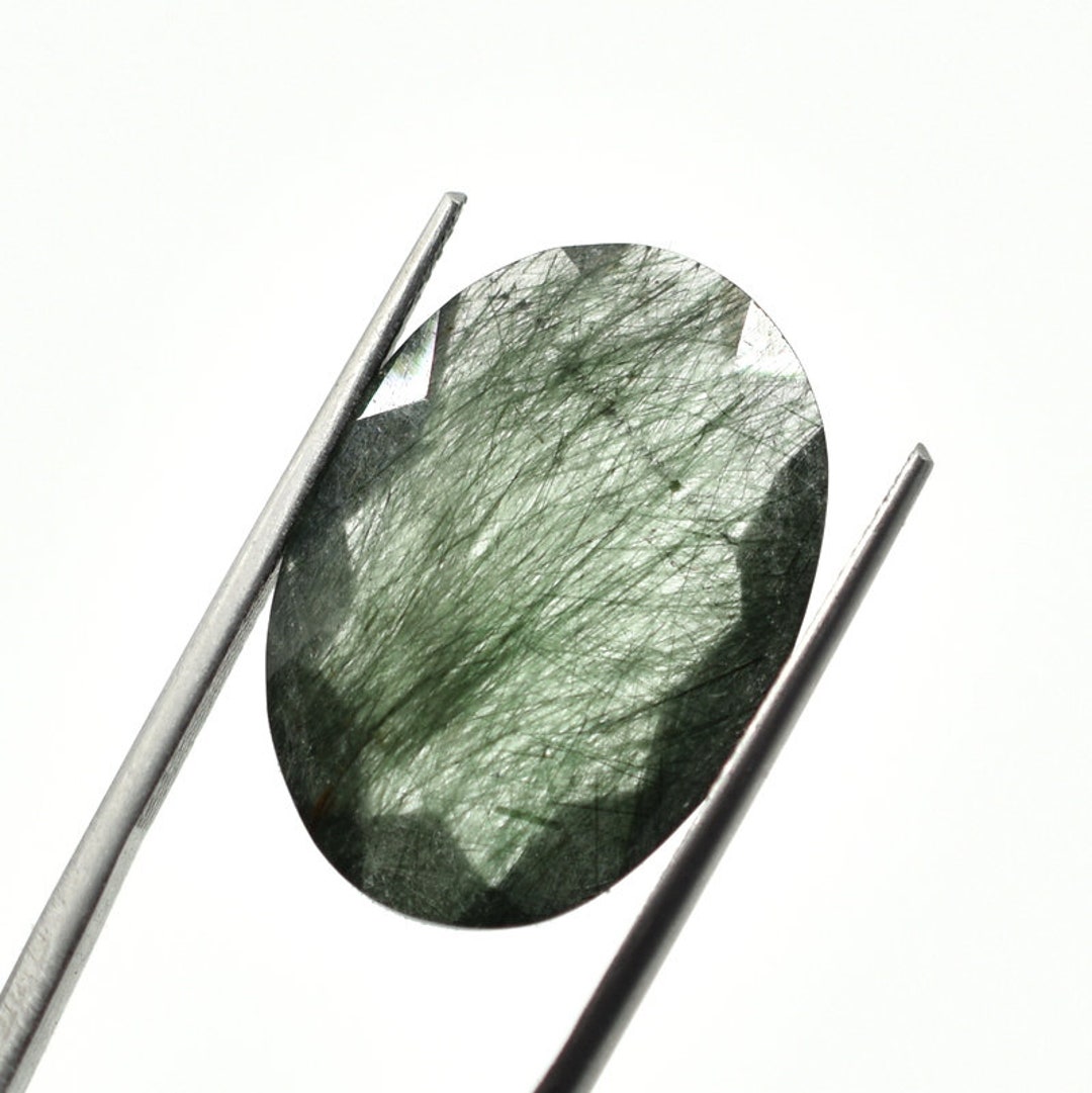 Awesome Green Rutile Tourmaline Quartz Brilliant Cut AAA Quality ...