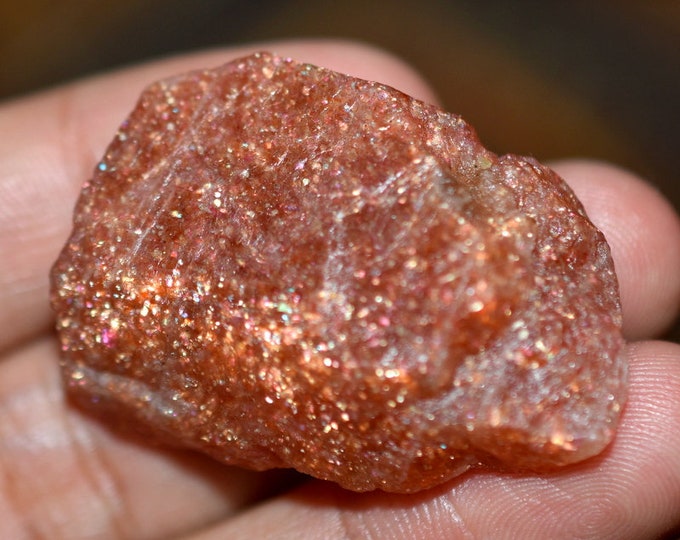 Sunstone Raw Golden Flashy Sunstone Crystal Rough Healing Mineral Top ...