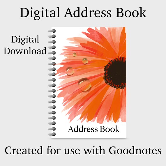 Digital Address Book For use with Goodnotes Instant | Etsy