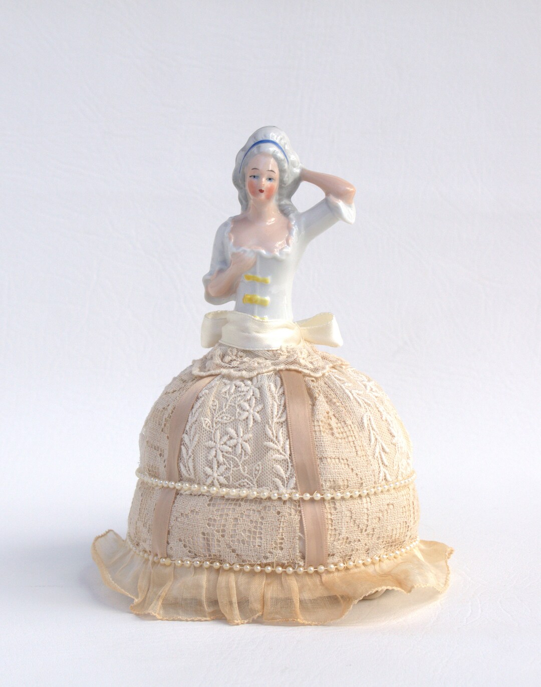 Vintage German Porcelain "marie Antoinette" Half Doll Pin Cushion 8 ...