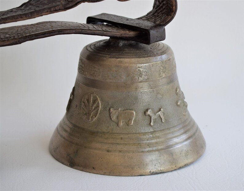 Rare Antique Swiss Made Cast Bronze Cow Bell With Crucifix - Etsy