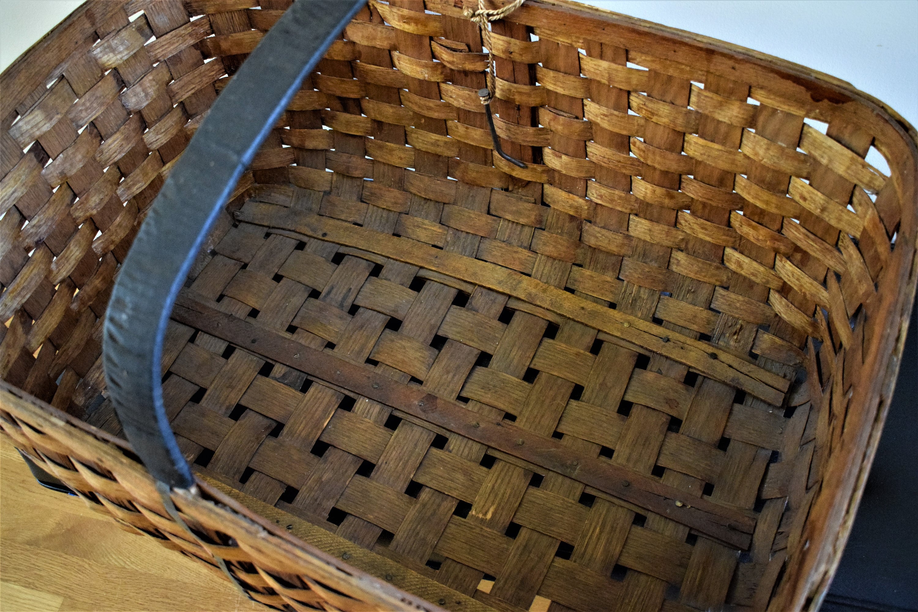 Very Large Signed Antique Splint Oak Basket 31" X 21" - Etsy