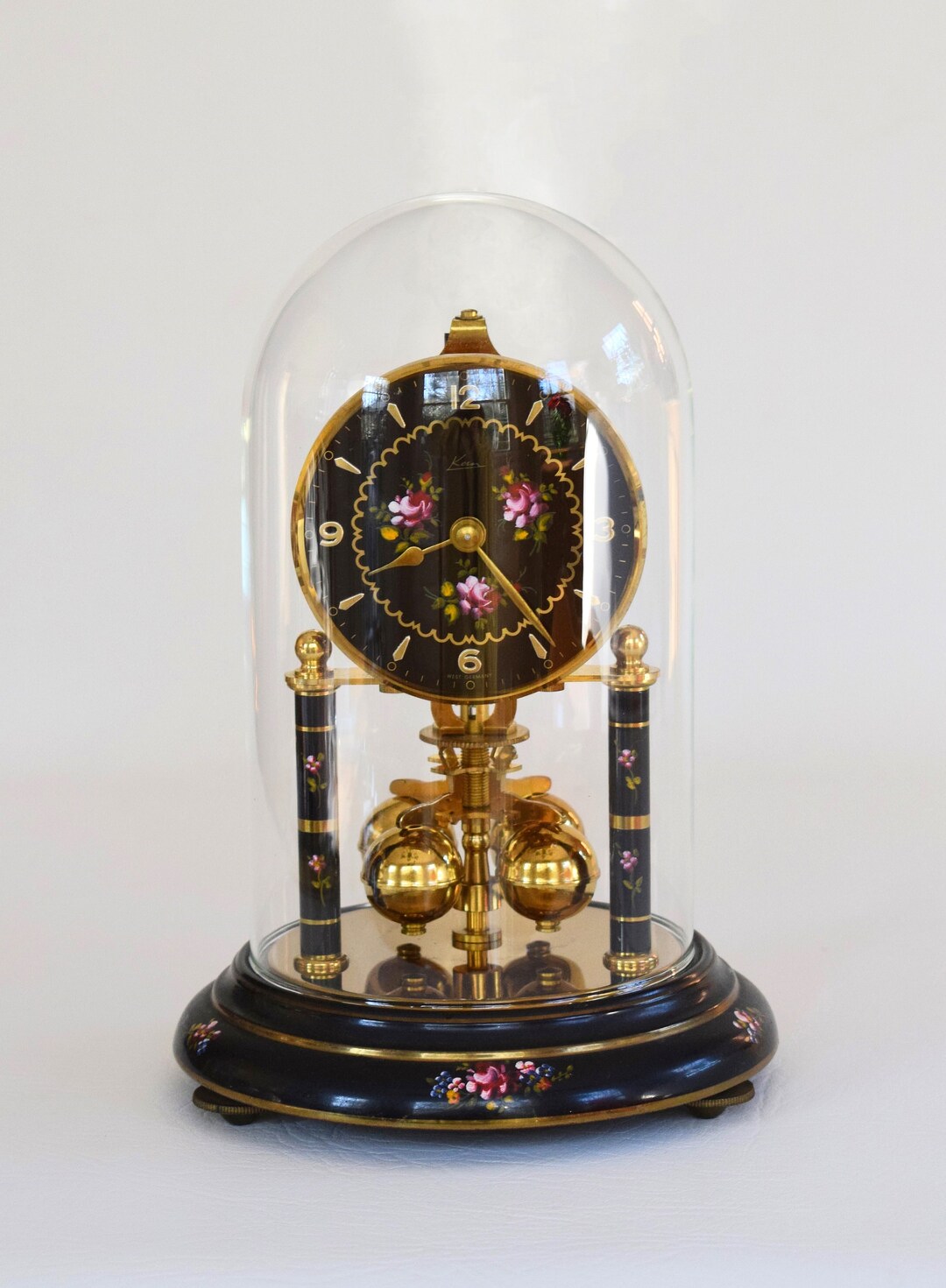 Vintage Kern & Sohne 400 Day Anniversary Clock With Glass Dome, Working ...