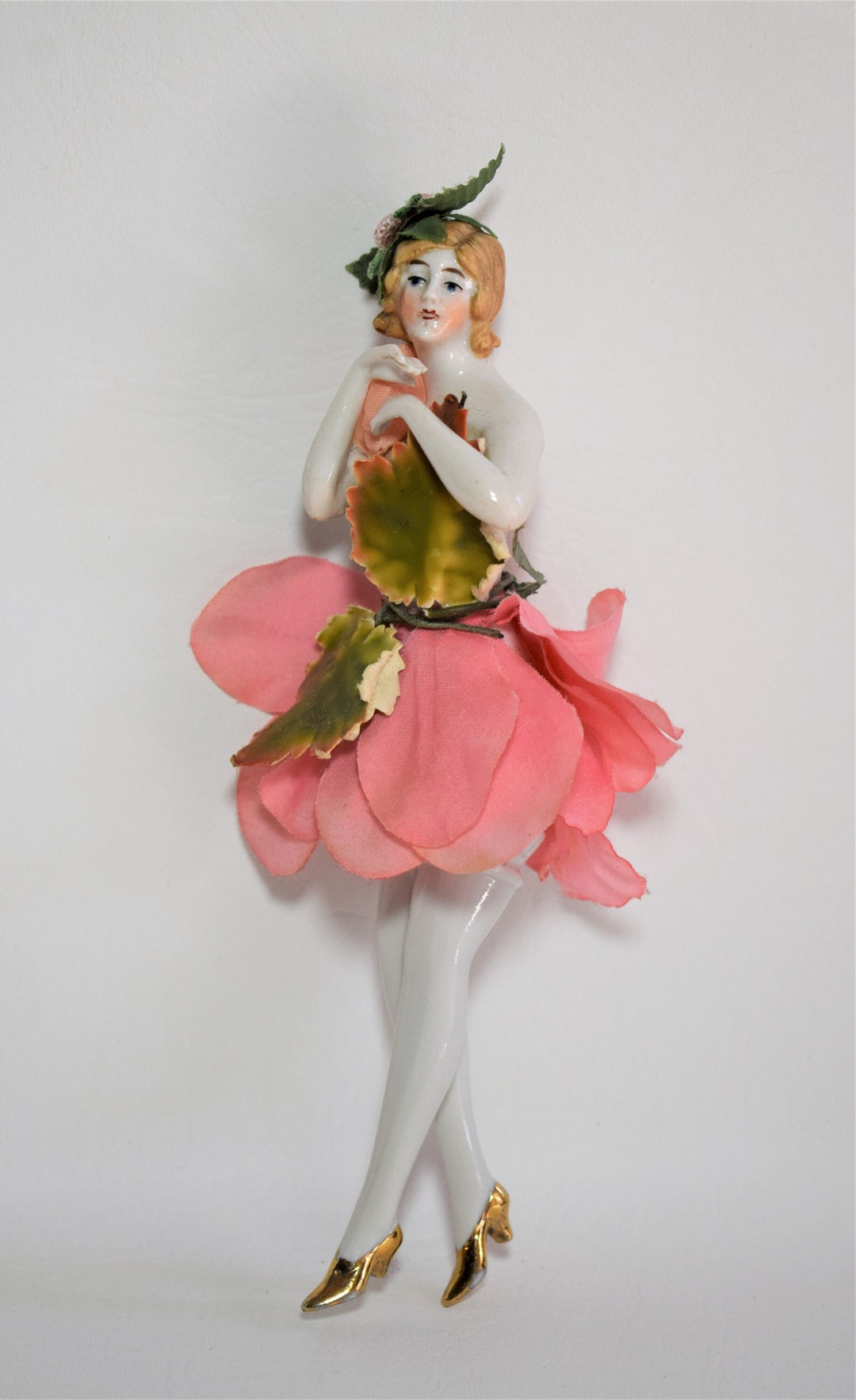 Art Deco German Porcelain Ballerina sylph Half Doll, 7 - Etsy