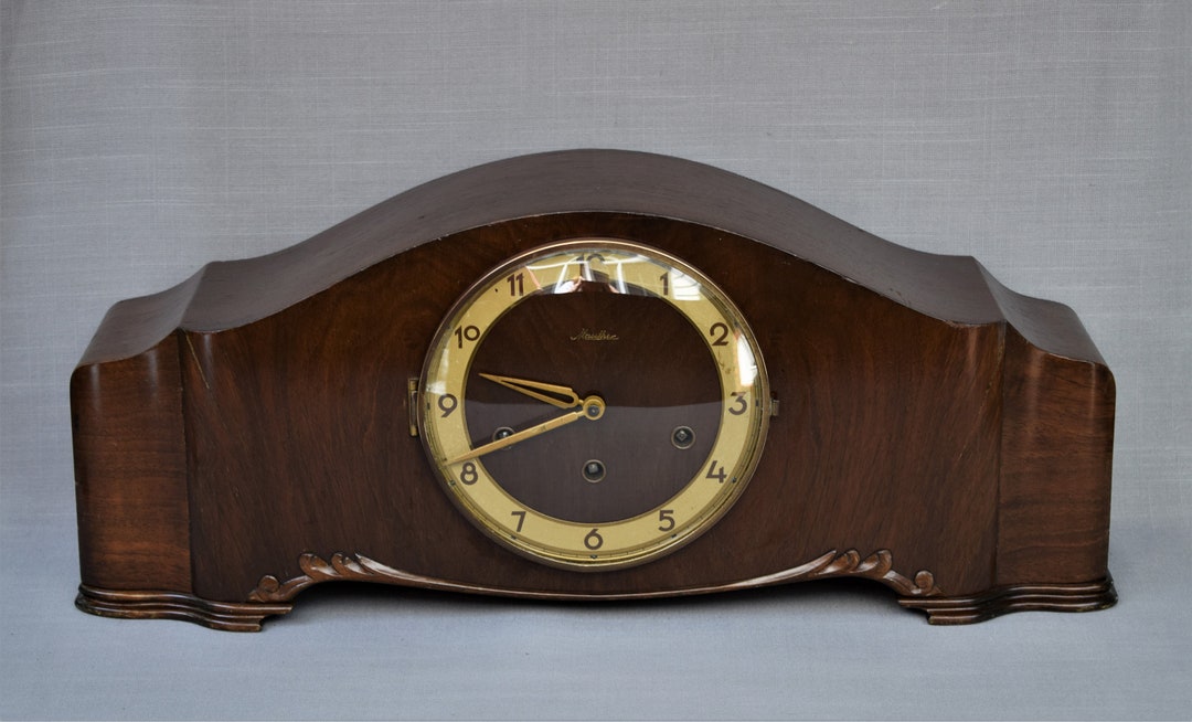 Mauthe Clock Company 8 Day buffet Mantel Clock With Beautiful ...