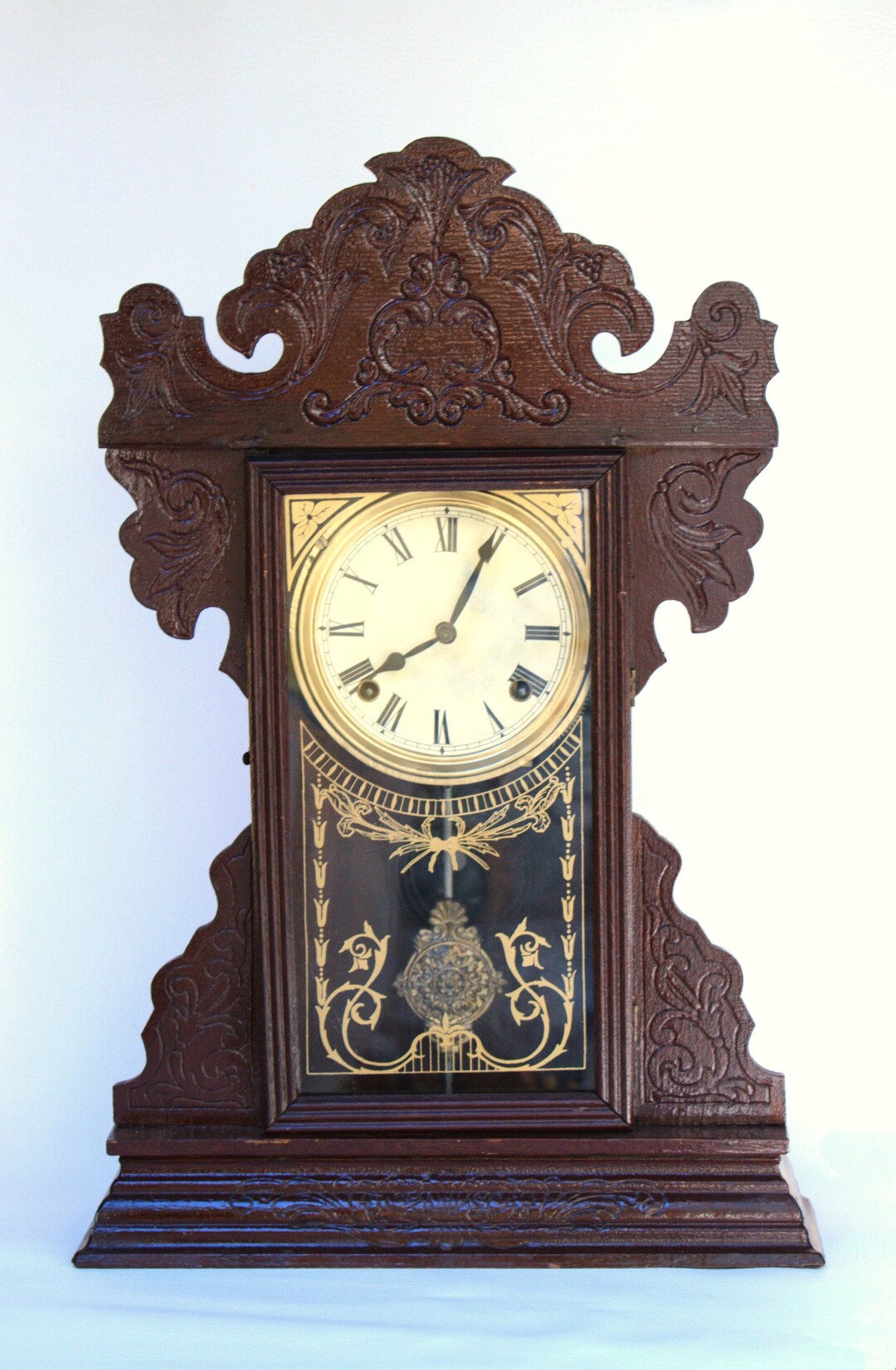 The Sessions Clock Co. Grand Assortment 8 Day Time/strike Pressed Oak ...