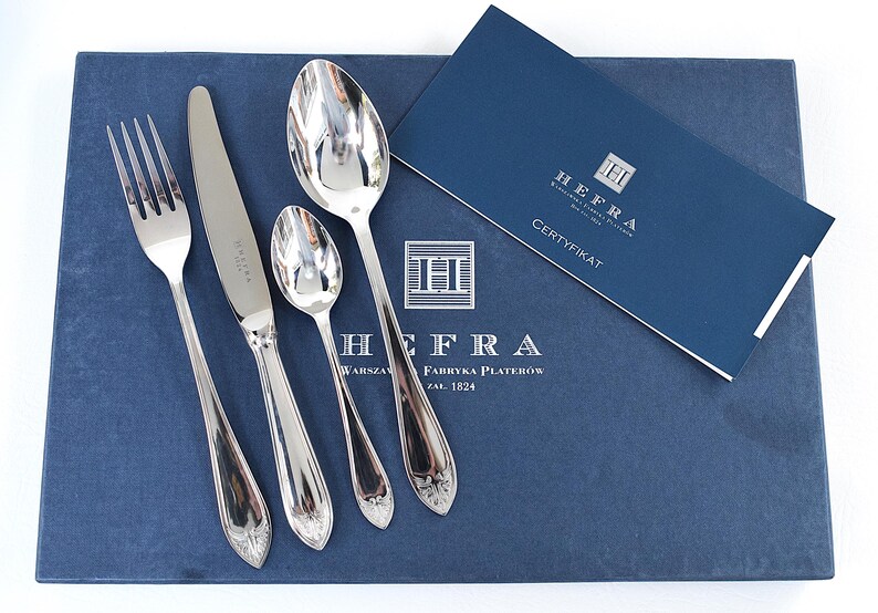 Hefra French Silver Plated 24 Pcs. Dinner Cutlery Set, Service for 6 ...