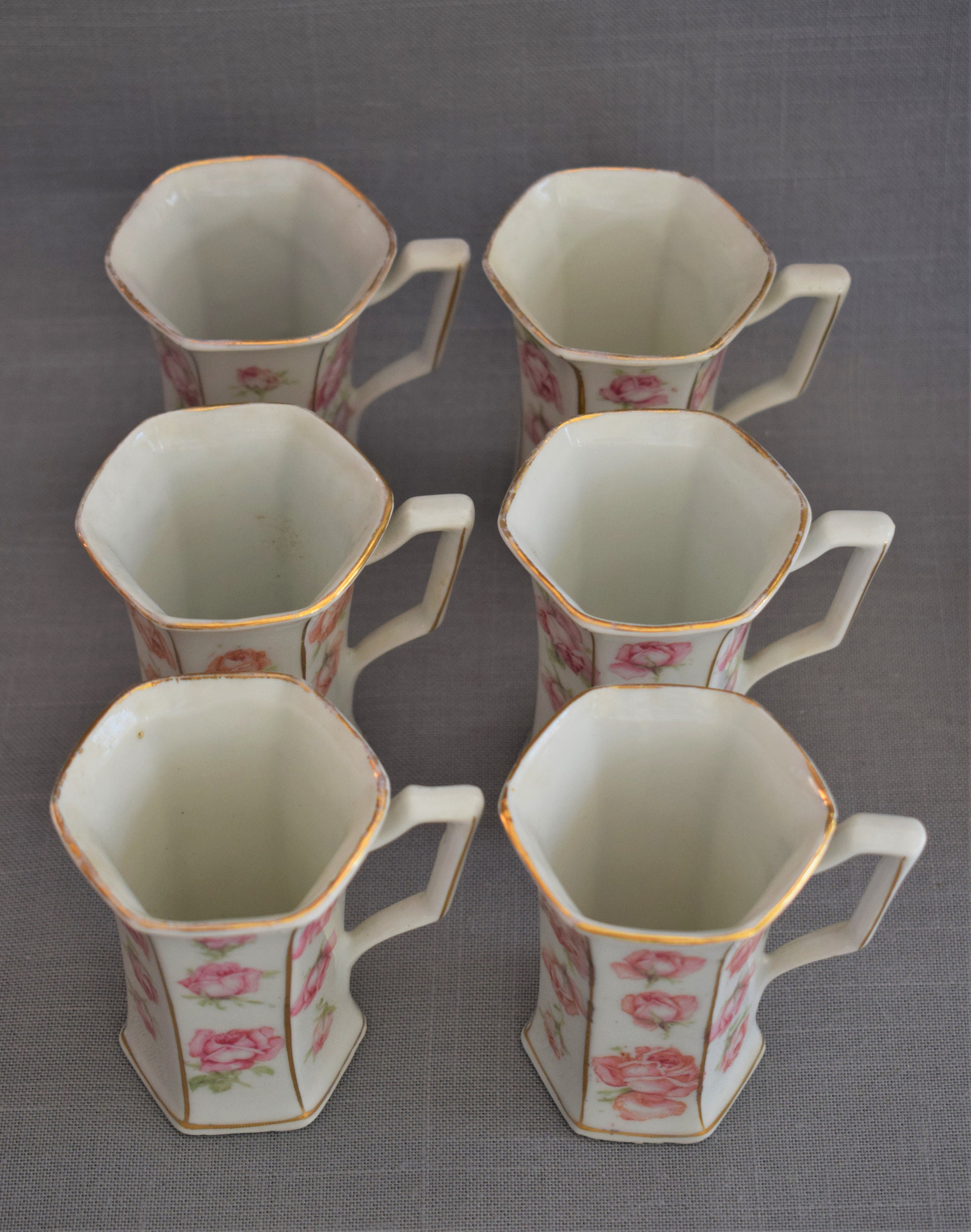 German Porcelain Chocolate Pot With 6 Demitasse Cups Hand - Etsy