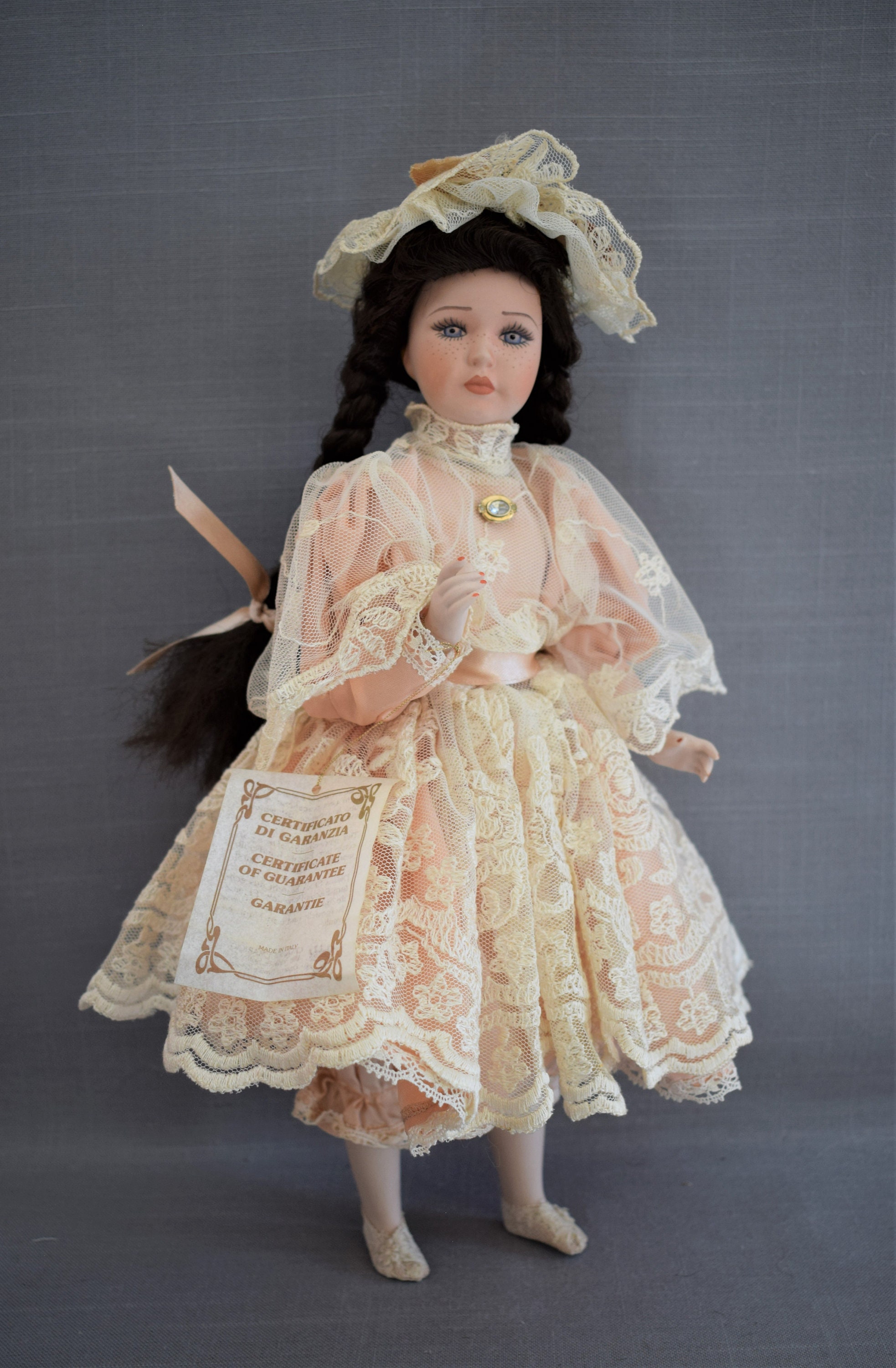 Creazioni Marigio,italy, Biscuit Porcelain Jointed Doll With Natural ...