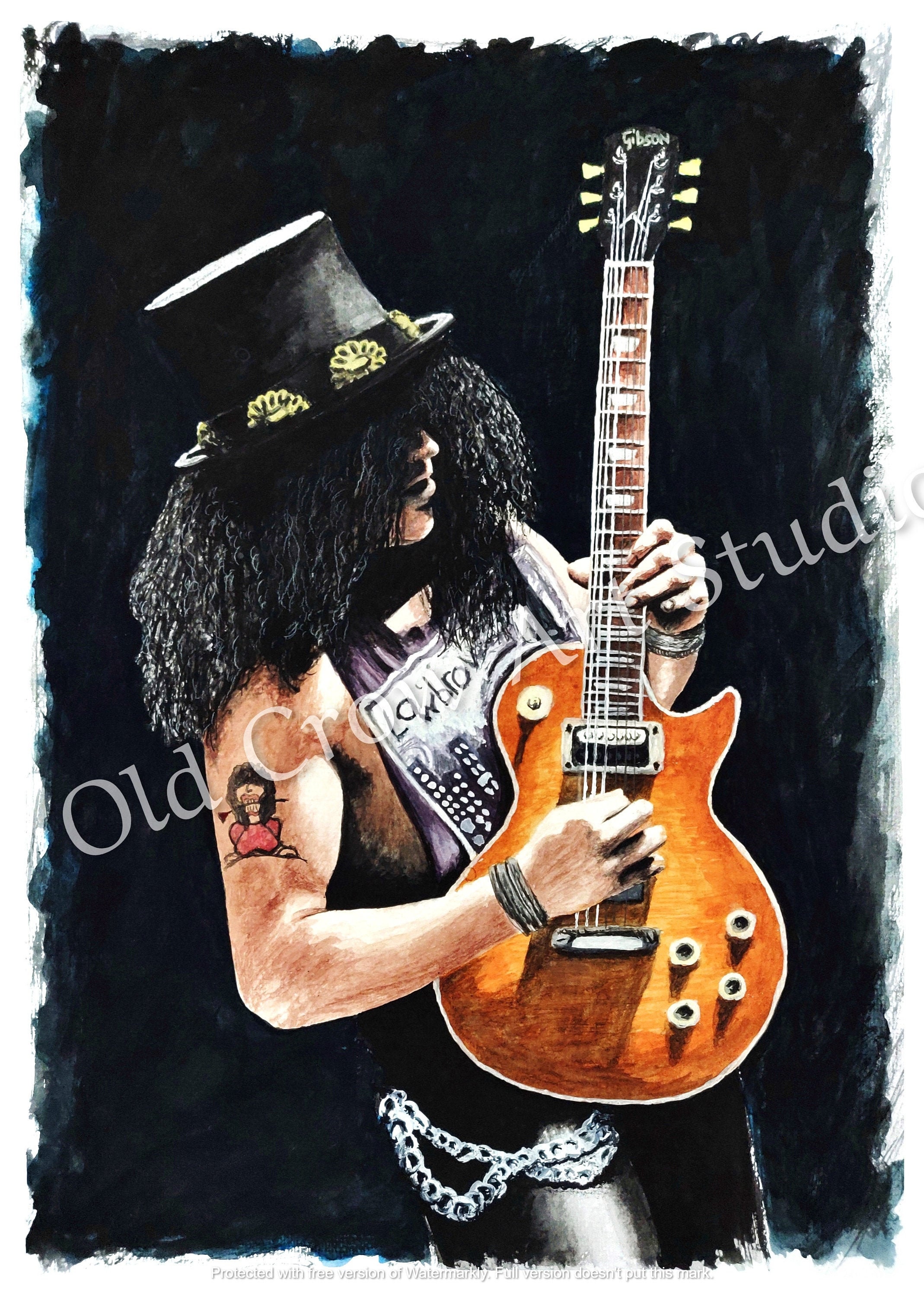 Slash Skull Drawing