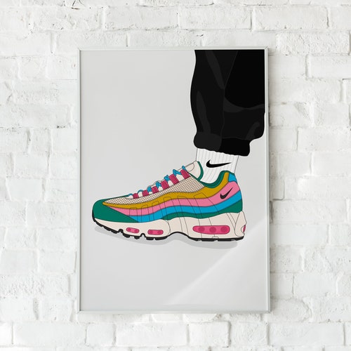 Nike Air Max 95 Collection Trainer Sneaker Poster Print - Etsy