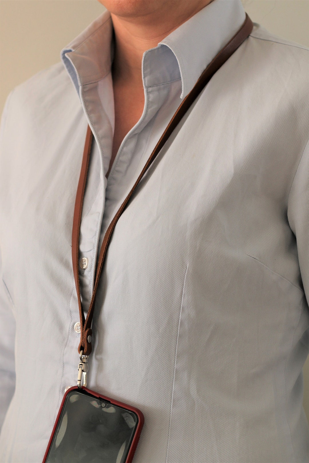 Real Genuine Leather Replacement Neck Strap, Phone Strap, Key Strap ...