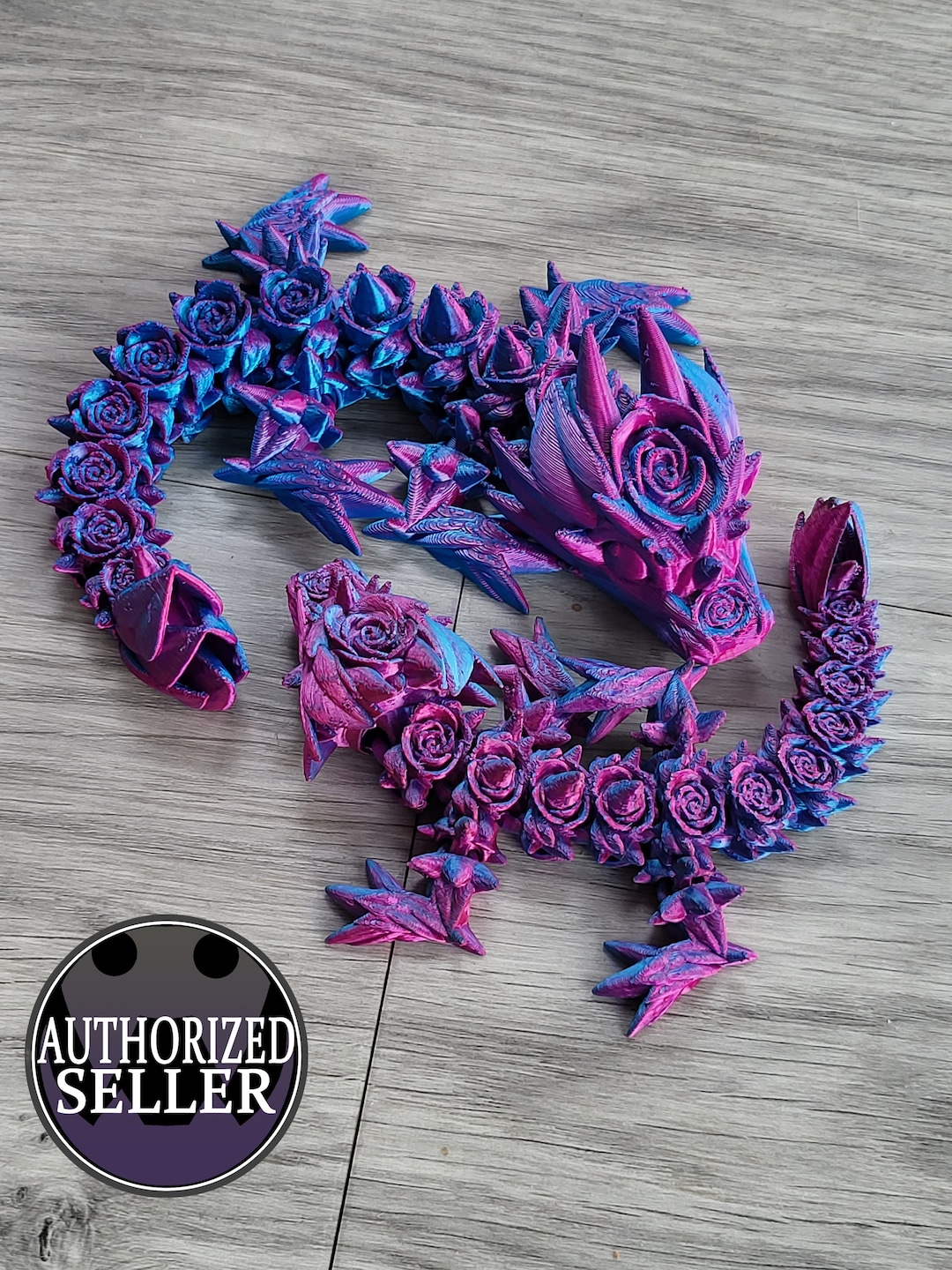 3D Printed Articulated Rose Dragon Fidget - Cinderwing Design - Etsy