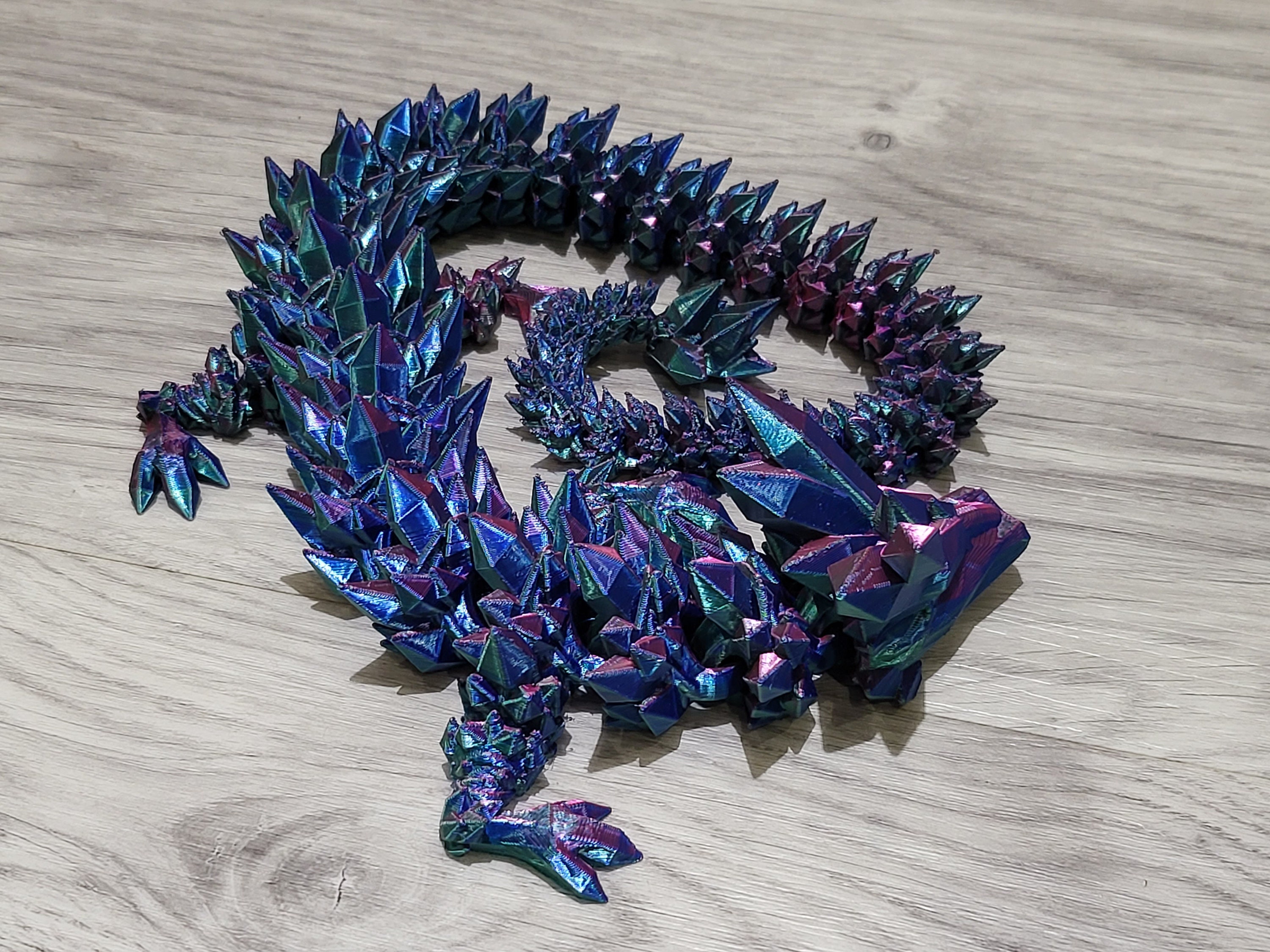 3D Printed Articulated Crystal Dragon Fidget Mythical - Etsy UK