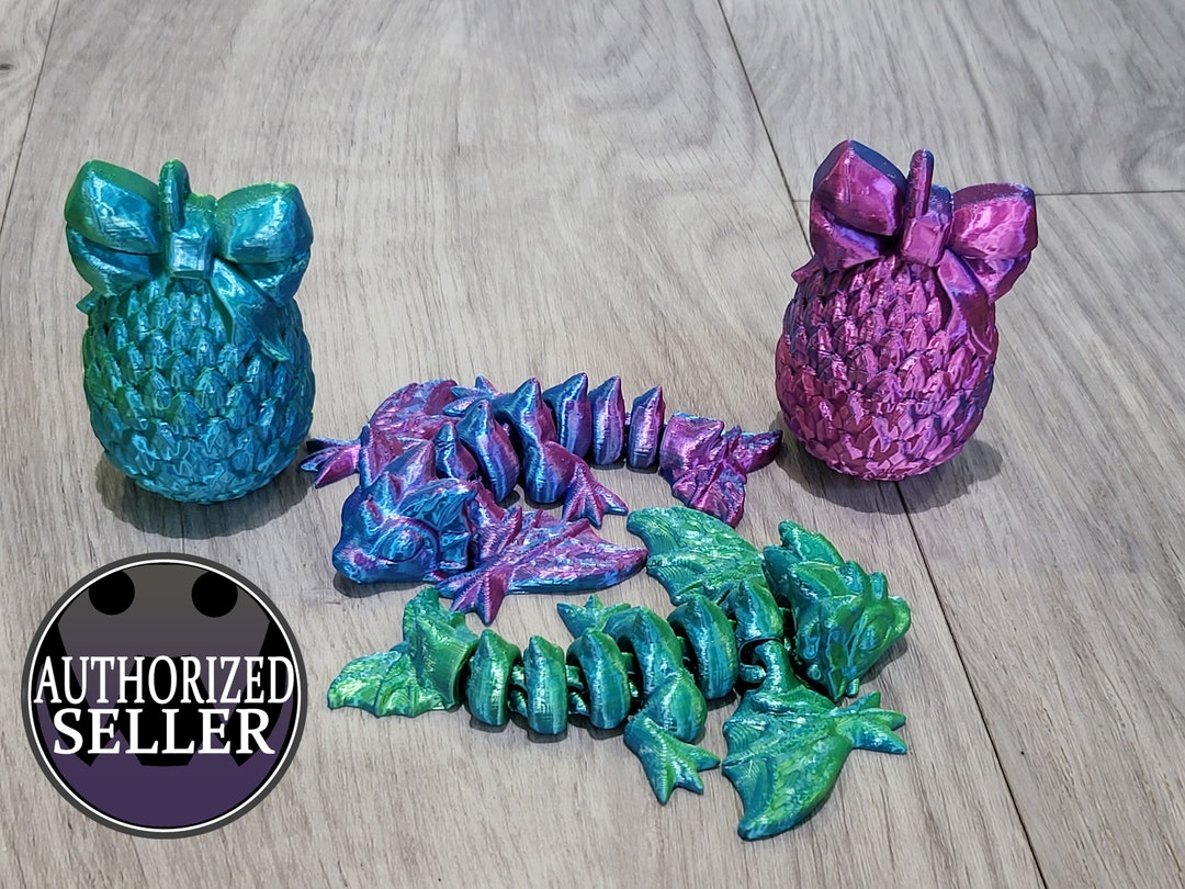 3D Printed Articulated Mini Wing Wyvern Dragon With Dragon Egg |gift ...