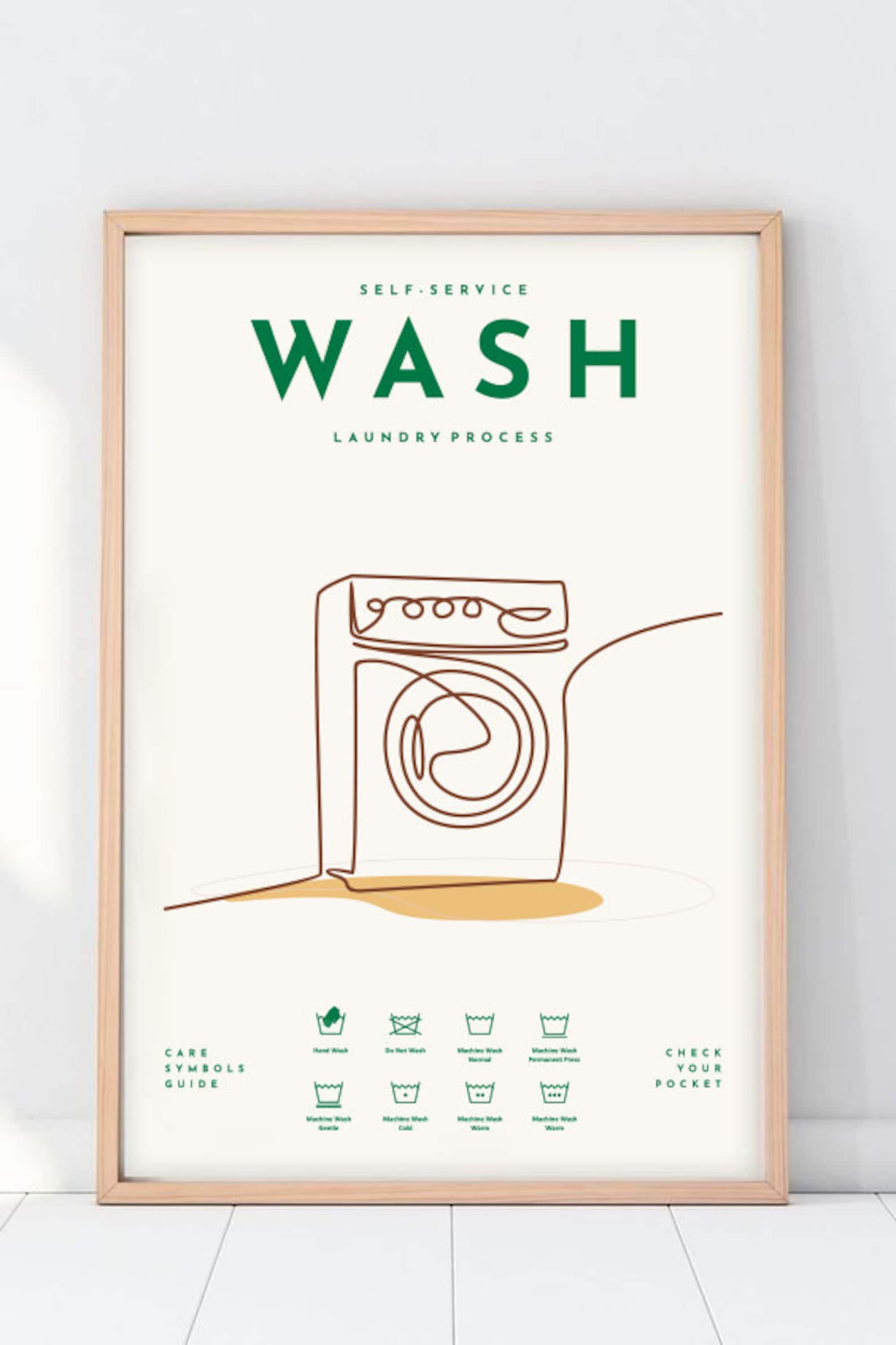 Lr07/wash-dry-fold Laundry Room Poster Three Piece Print - Etsy