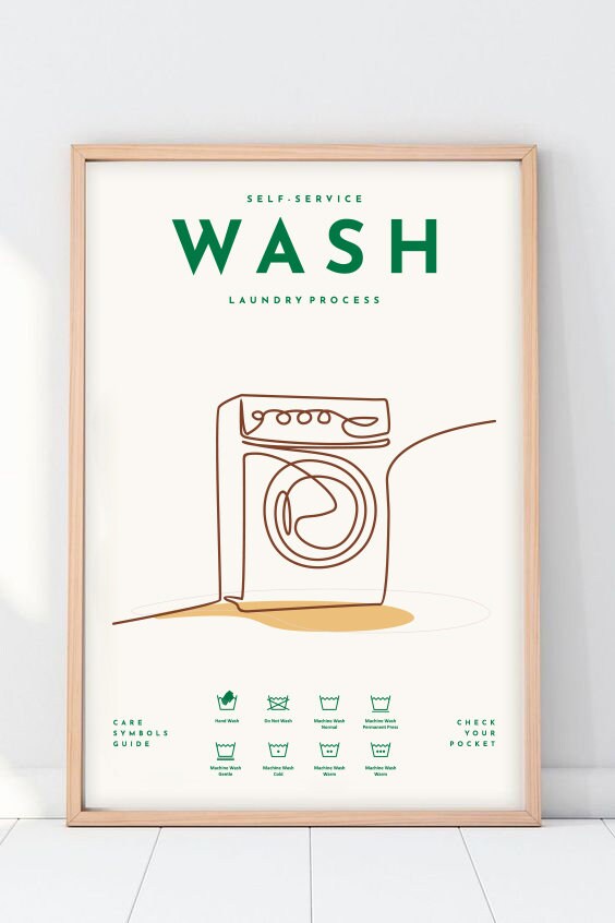 Lr07/wash-dry-fold Laundry Room Poster Three Piece Print - Etsy
