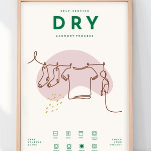 Lr07/wash-dry-fold, Laundry Room Poster, Three Pieces Print Set, Single ...