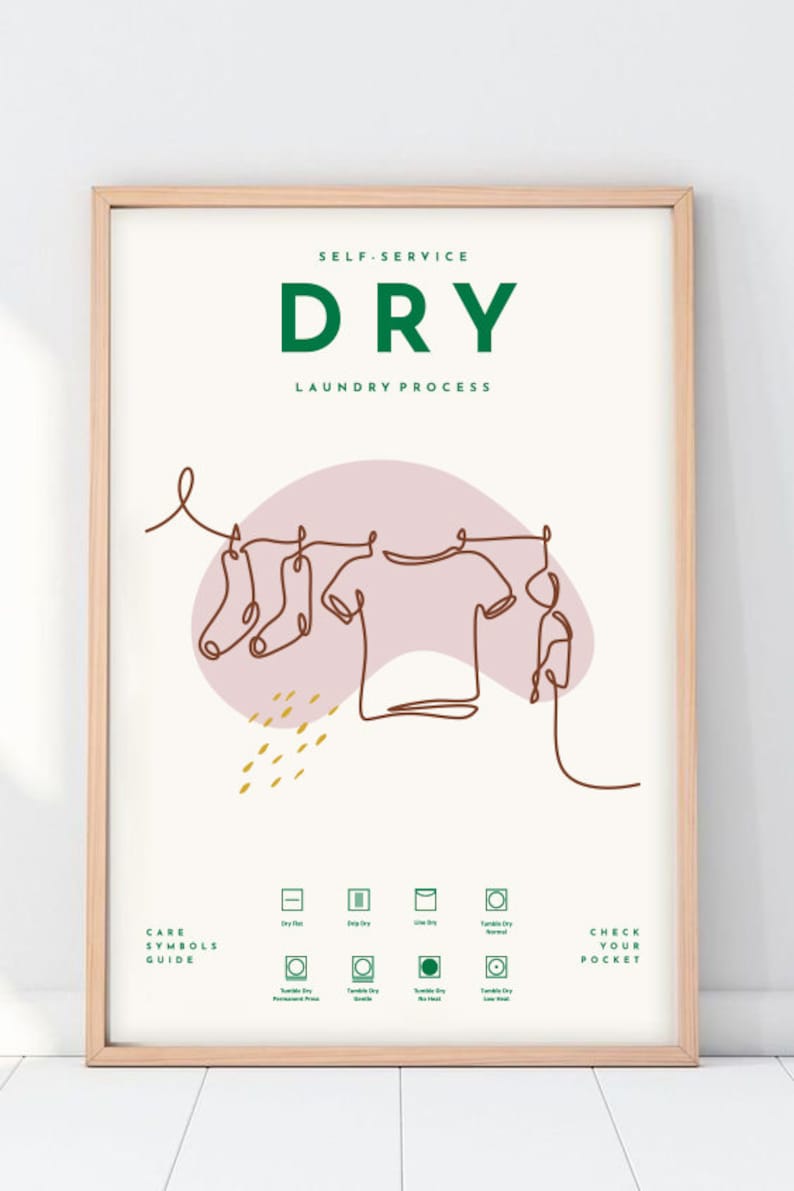 Lr07/wash-dry-fold Laundry Room Poster Three Piece Print - Etsy