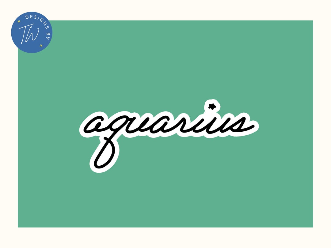 Aquarius Sticker | Aquarius | Aquarius Stickers | Water Resistant ...
