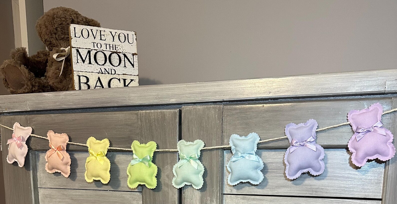 Pastel Teddy Bear Garland: Baby Shower, Nursery Decor - Etsy