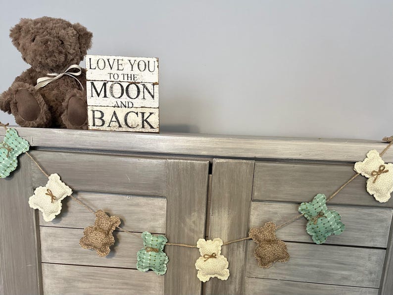Teddy Bear Garland, Handmade Nursery Banner, Baby Bear Shower Decor - Etsy