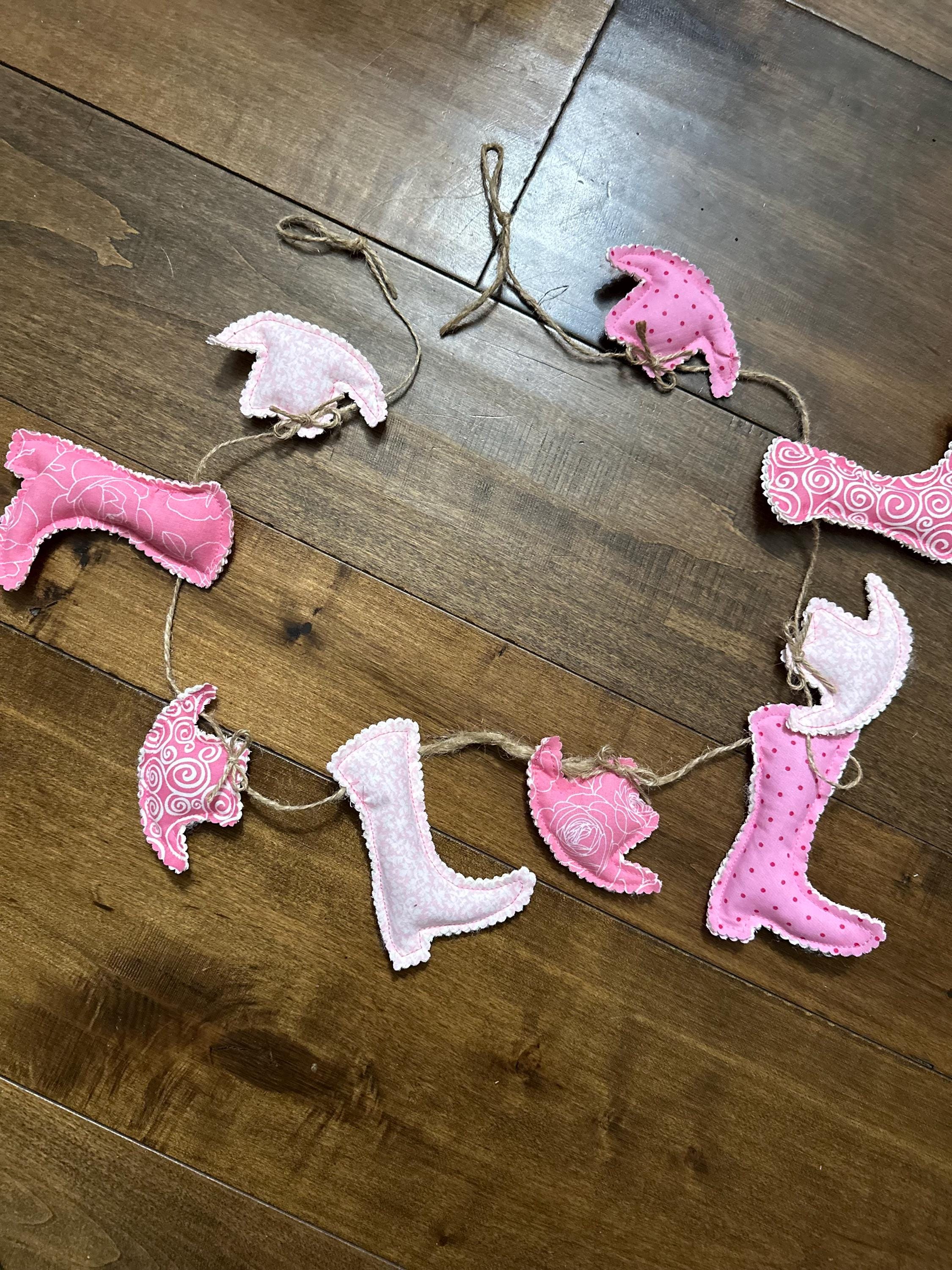 Pink Cowgirl Hat and Boots Garland,western Party Decor,cowgirl ...