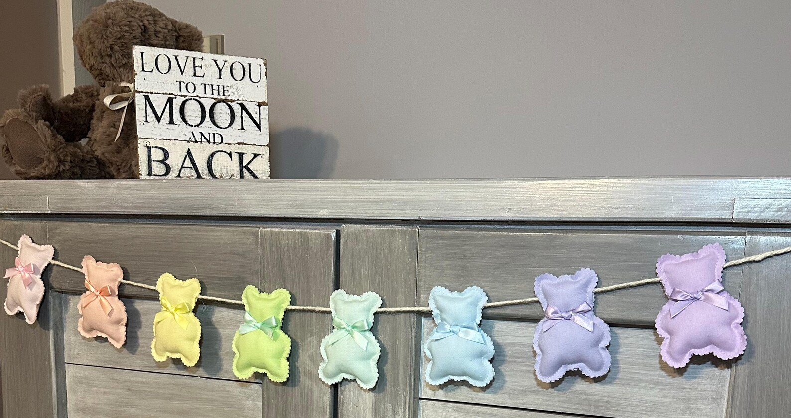 Pastel Teddy Bear Garland: Baby Shower, Nursery Decor - Etsy
