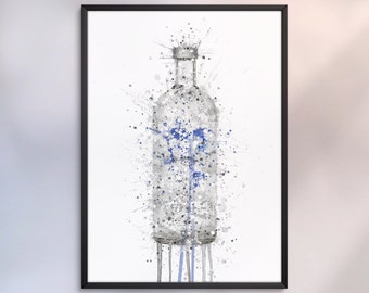 Vodka Kitchen Print / Alcohol Bottle Wall Art - Etsy