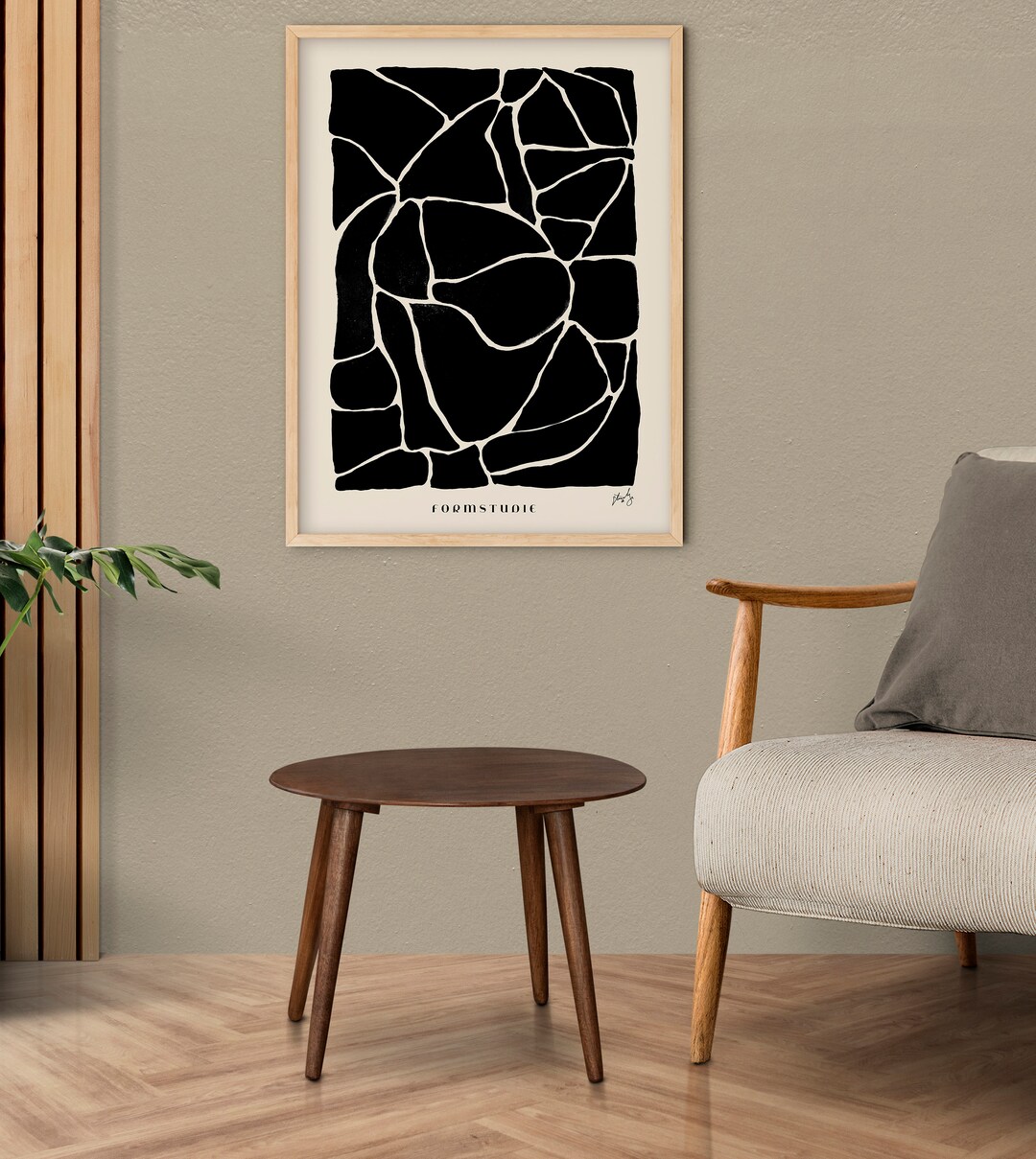 Art Print Black Shapes Formstudie Wall Art Print Abstract - Etsy