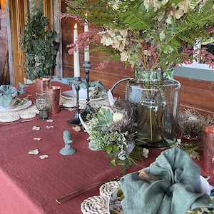 CUSTOM Unique Linen Tablecloth for Your Dining Room - Natural Linen ...