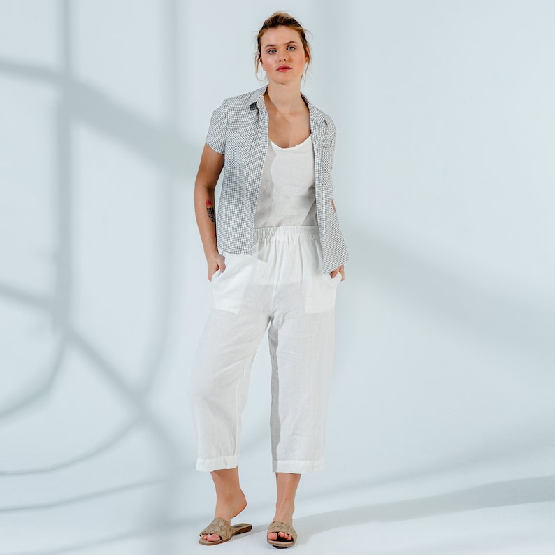 Linen Pants Women With Pockets Casual Dress Linen Pants - Etsy