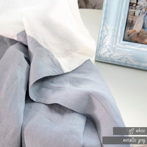 RUFFLED Linen Curtains With Rod Pocket 41 COLOR 100% Natural European ...