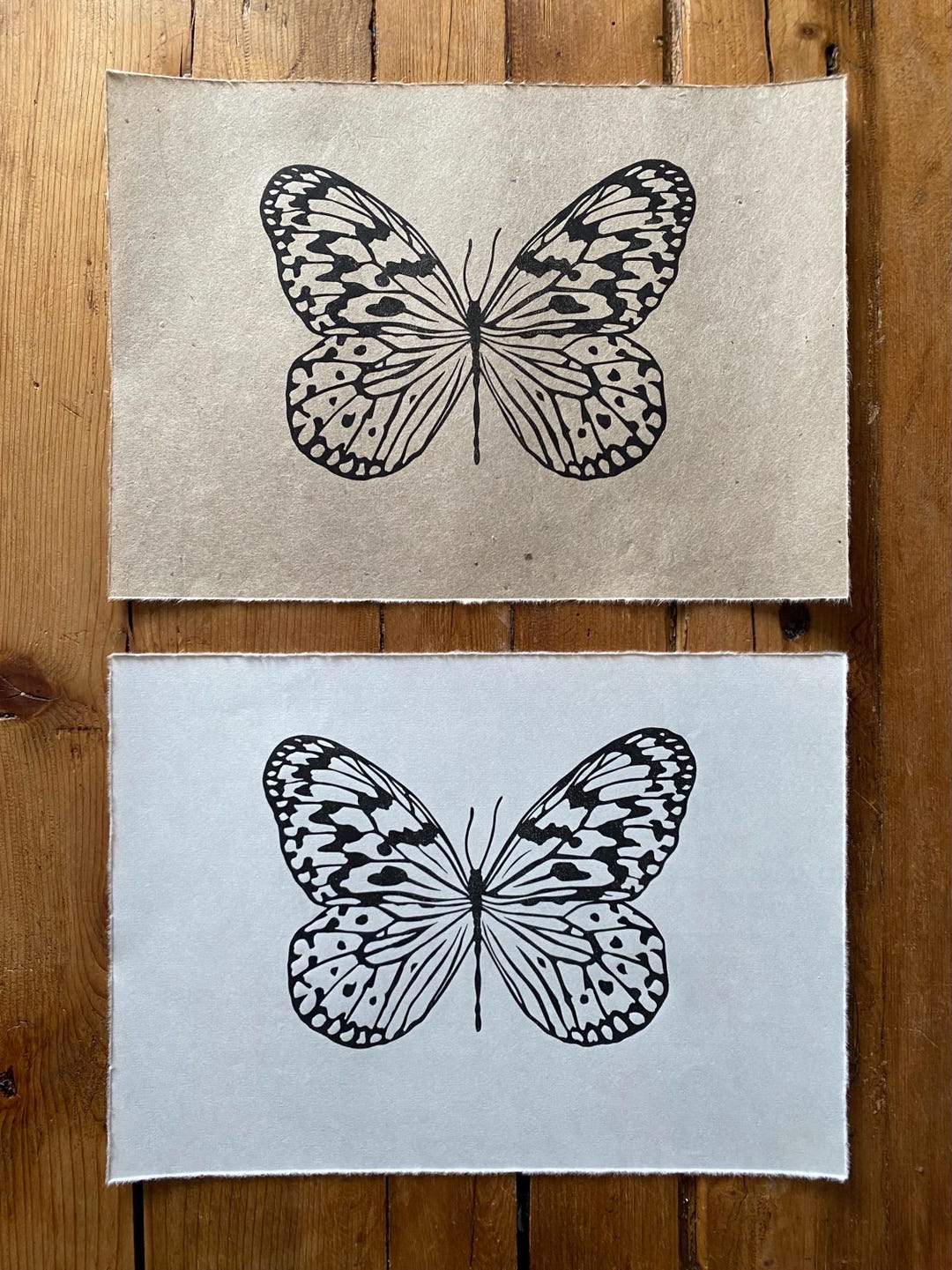 A4 Paper Kite Butterfly Lino Print | Nature Print | Lino Print ...