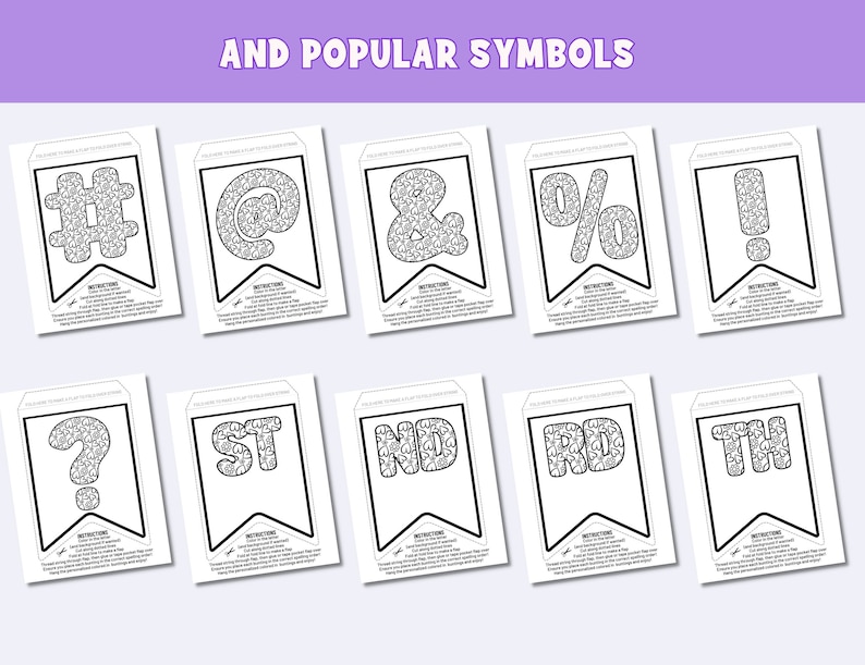 DIY Personalized Bunting PRINTABLE – Happy Birthday Buntings – Color in ...