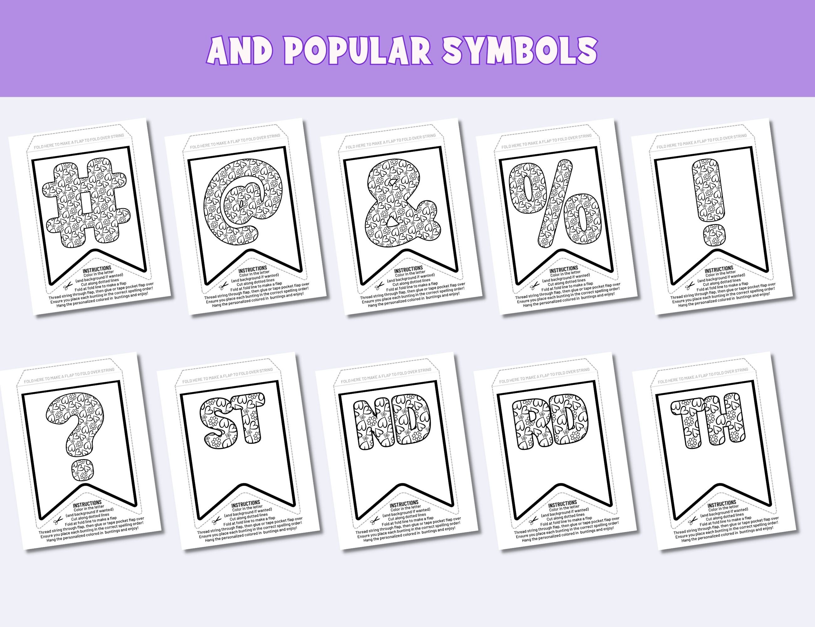 DIY Personalized Bunting PRINTABLE – Happy Birthday Buntings – Color in ...