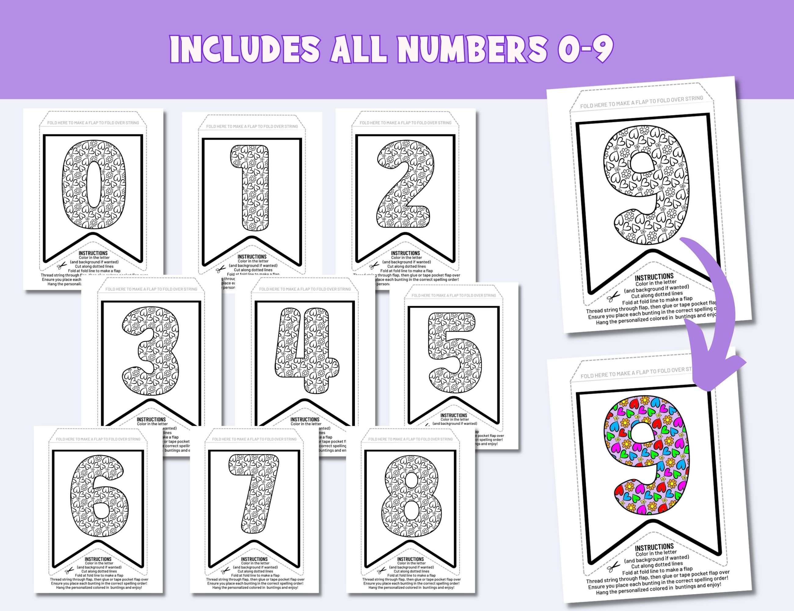 DIY Personalized Bunting PRINTABLE Happy Birthday Buntings Color in ...