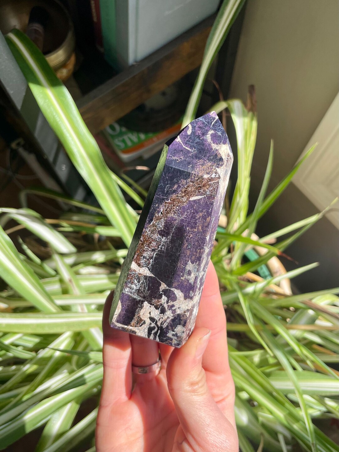 Large Polished Genuine Purpurite Tower From Brazil - Etsy