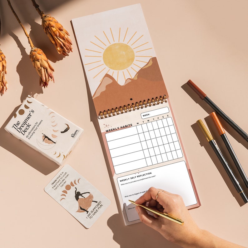 The 5 Habit Tracker Weekly Habit Tracker Notebook, Undated Wellness ...