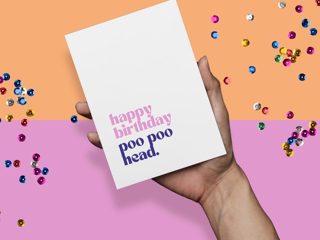 Happy Birthday Poo Poo Head | Digital Download | Bravo Card | James ...