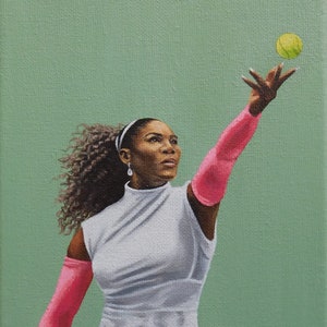 Serena Williams Original Acrylic Painting, 15x21cm - Etsy
