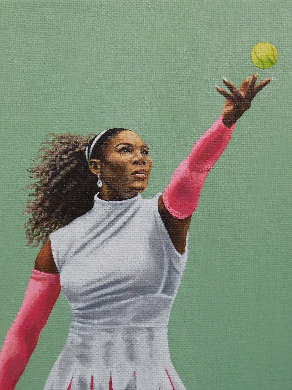 Serena Williams Original Acrylic Painting, 15x21cm - Etsy