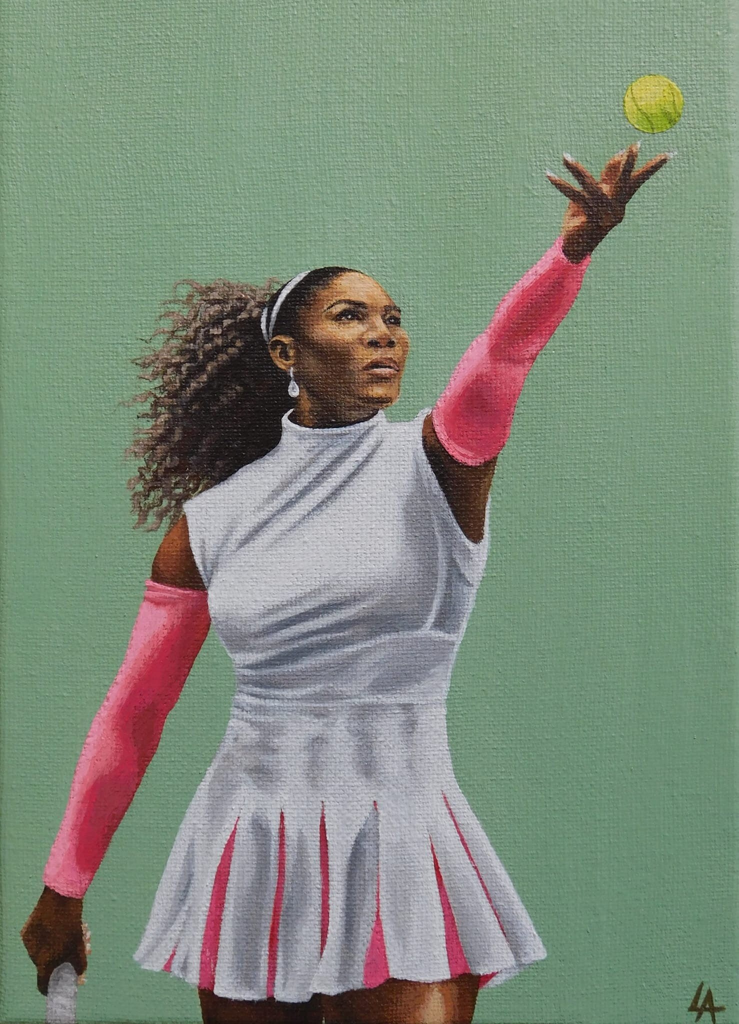 Serena Williams Original Acrylic Painting, 15x21cm - Etsy