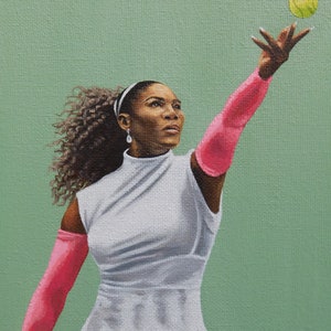 Serena Williams Original Acrylic Painting, 15x21cm - Etsy