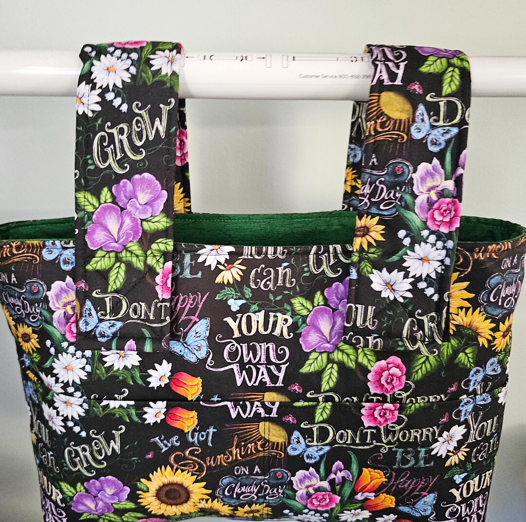 Walker Tote Bag With Zippered Pockets: Mobility Aid Accessory - Etsy