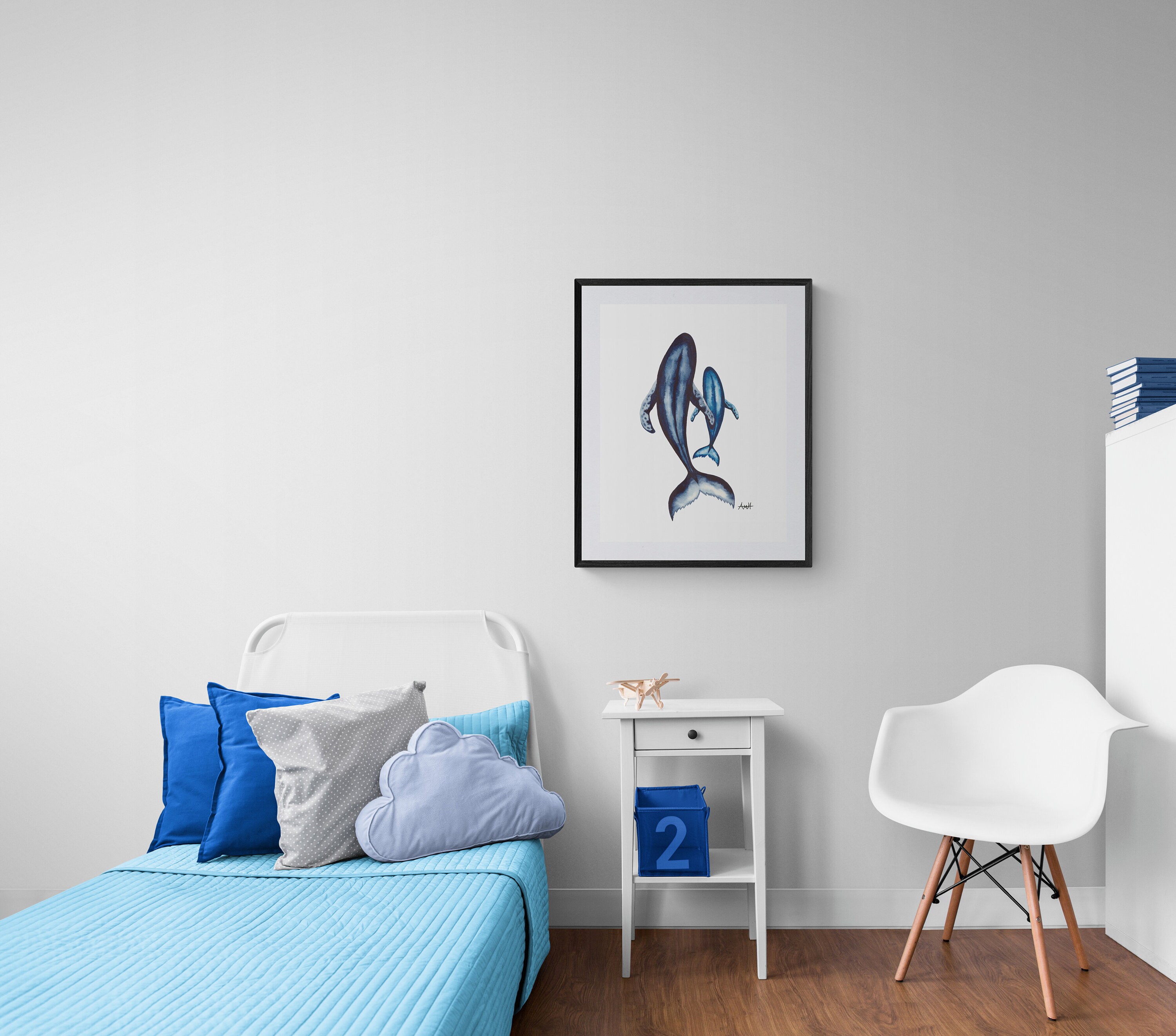 Newfoundland Watercolour Whale Pod " You and Me" - Etsy