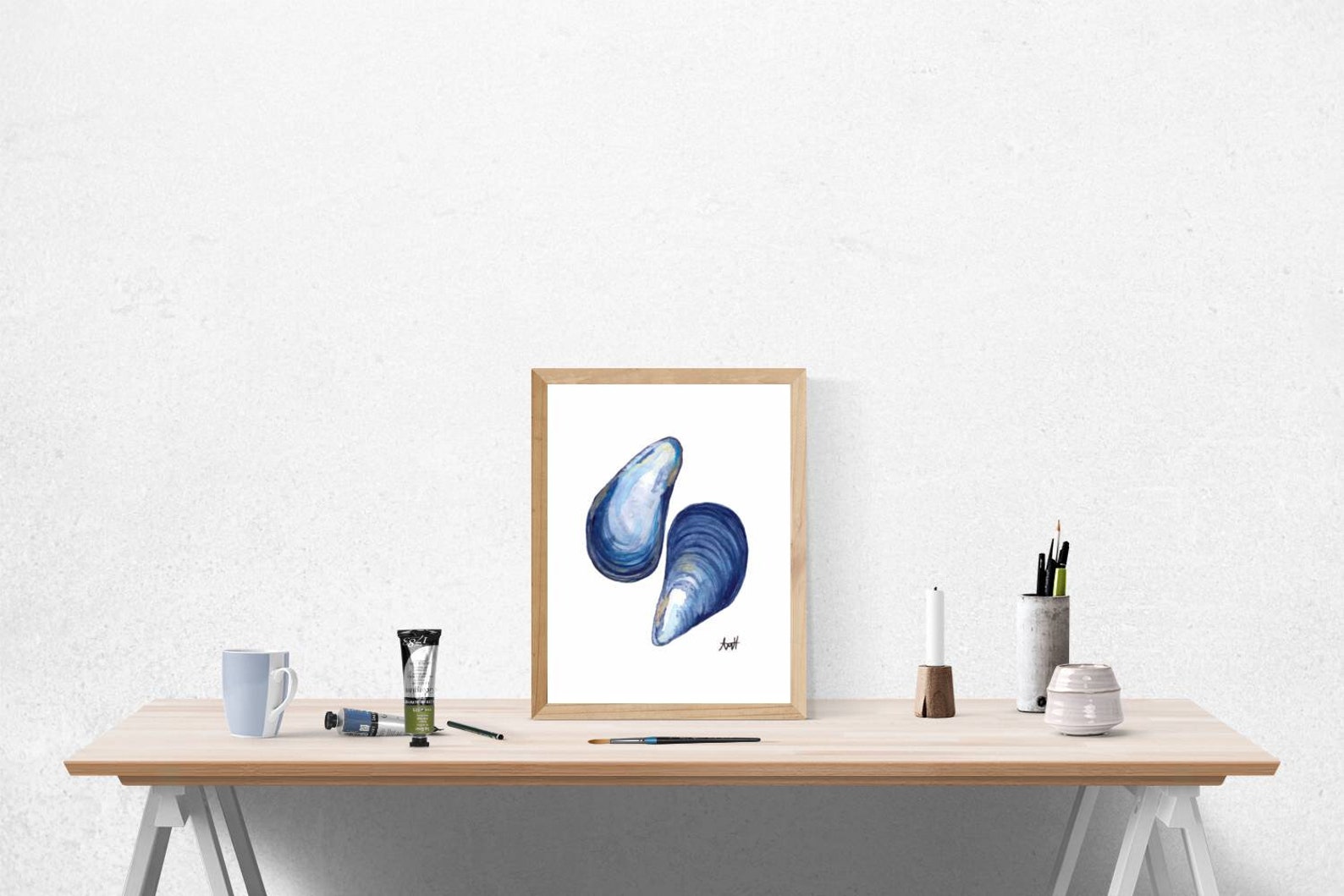 Newfoundland "new Mussels" Watercolour Painting Fine Art Print - New ...