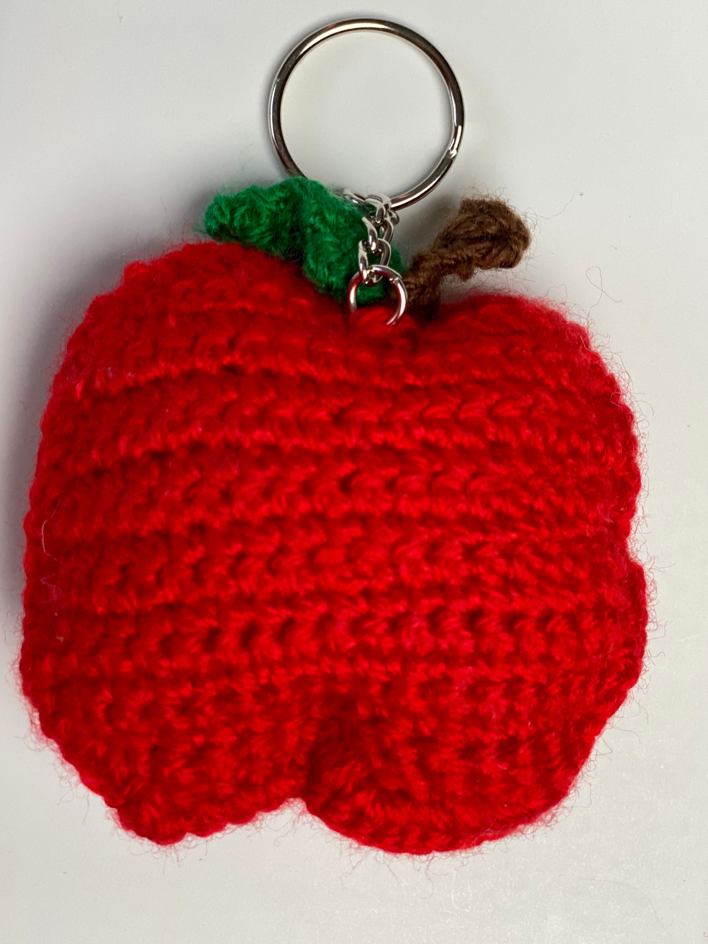 Mac the Adorable Red Apple Keychain Crochet - Etsy